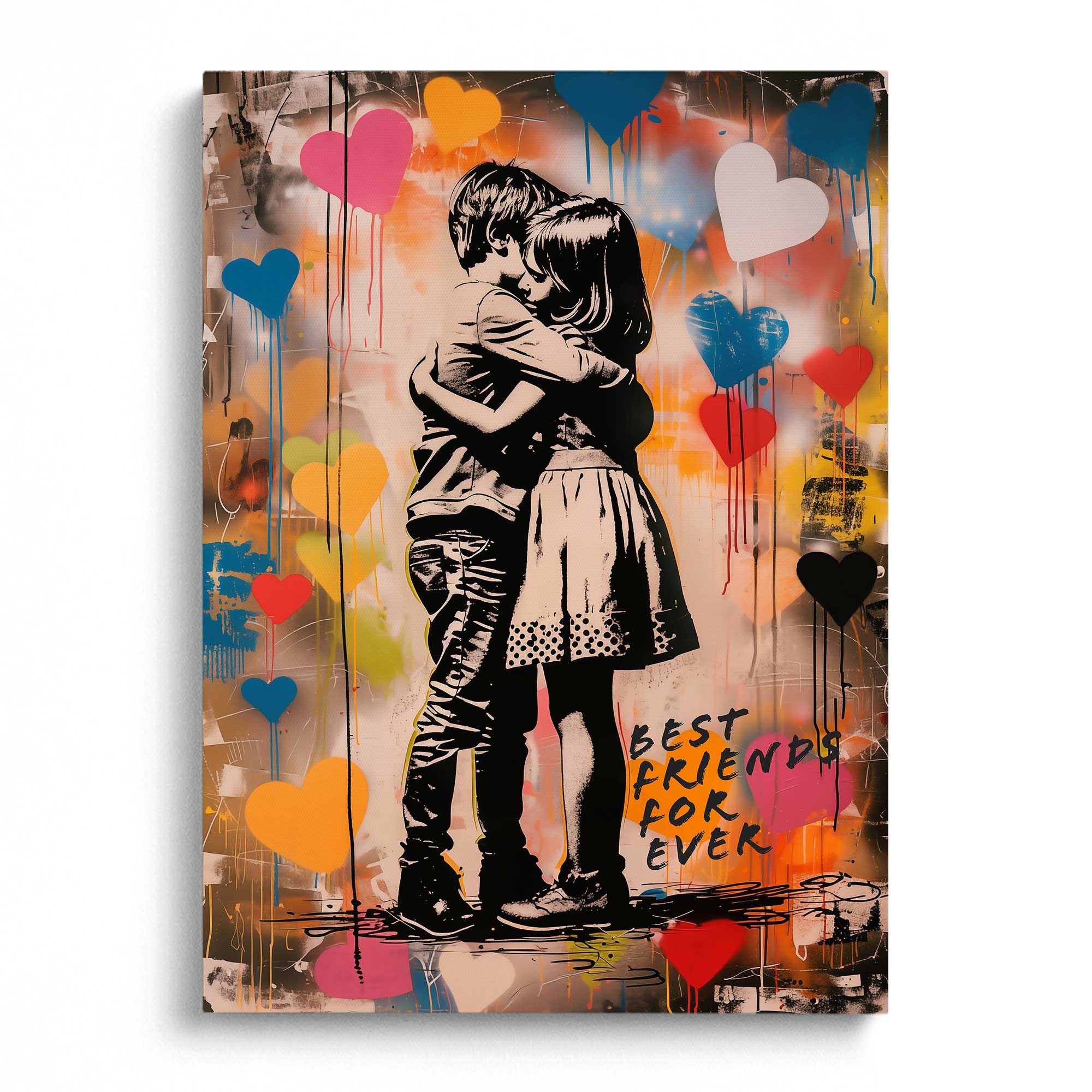 Best Friends Forever – Banksy Stencil Art Wandbild online bestellen