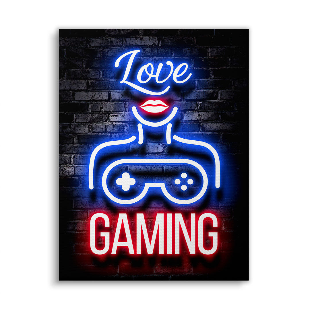 "Love Gaming" - Wandbild | Next Level Canvas