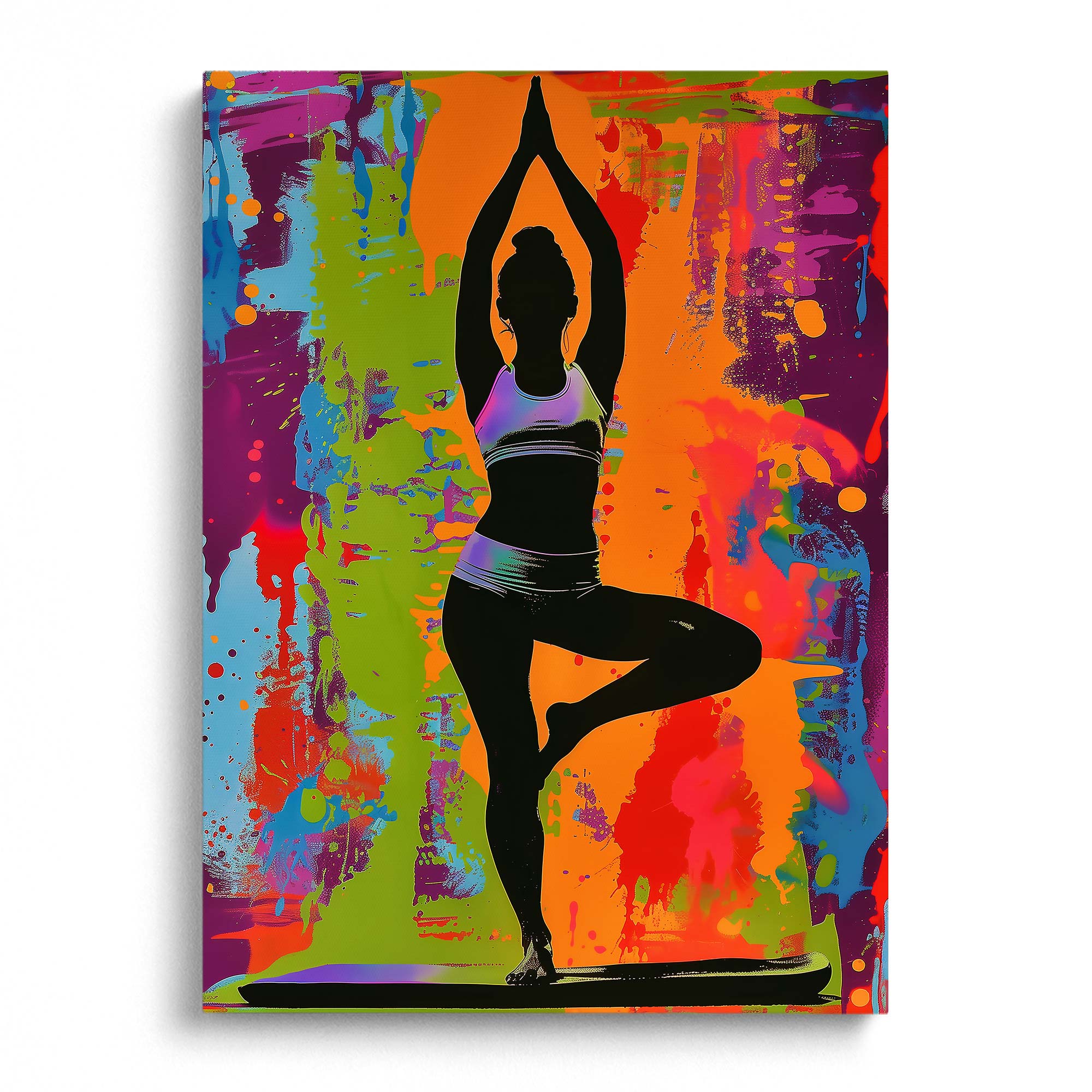 Yoga Pop Art - Wandbild auf Leinwand & Acrylglas