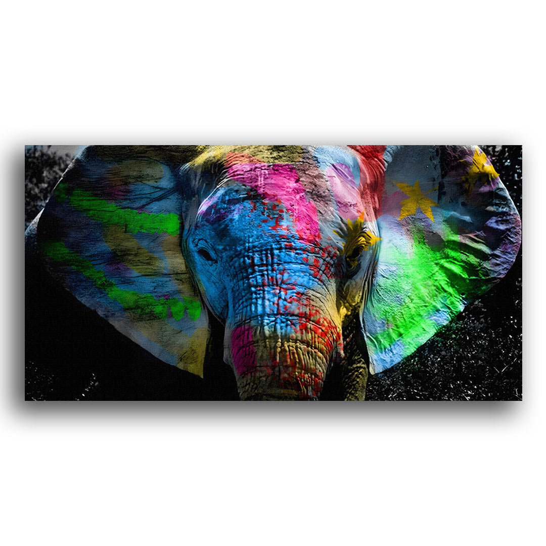 Color Elephant - Modernes Wandbild | Leinwand & Acrylglas