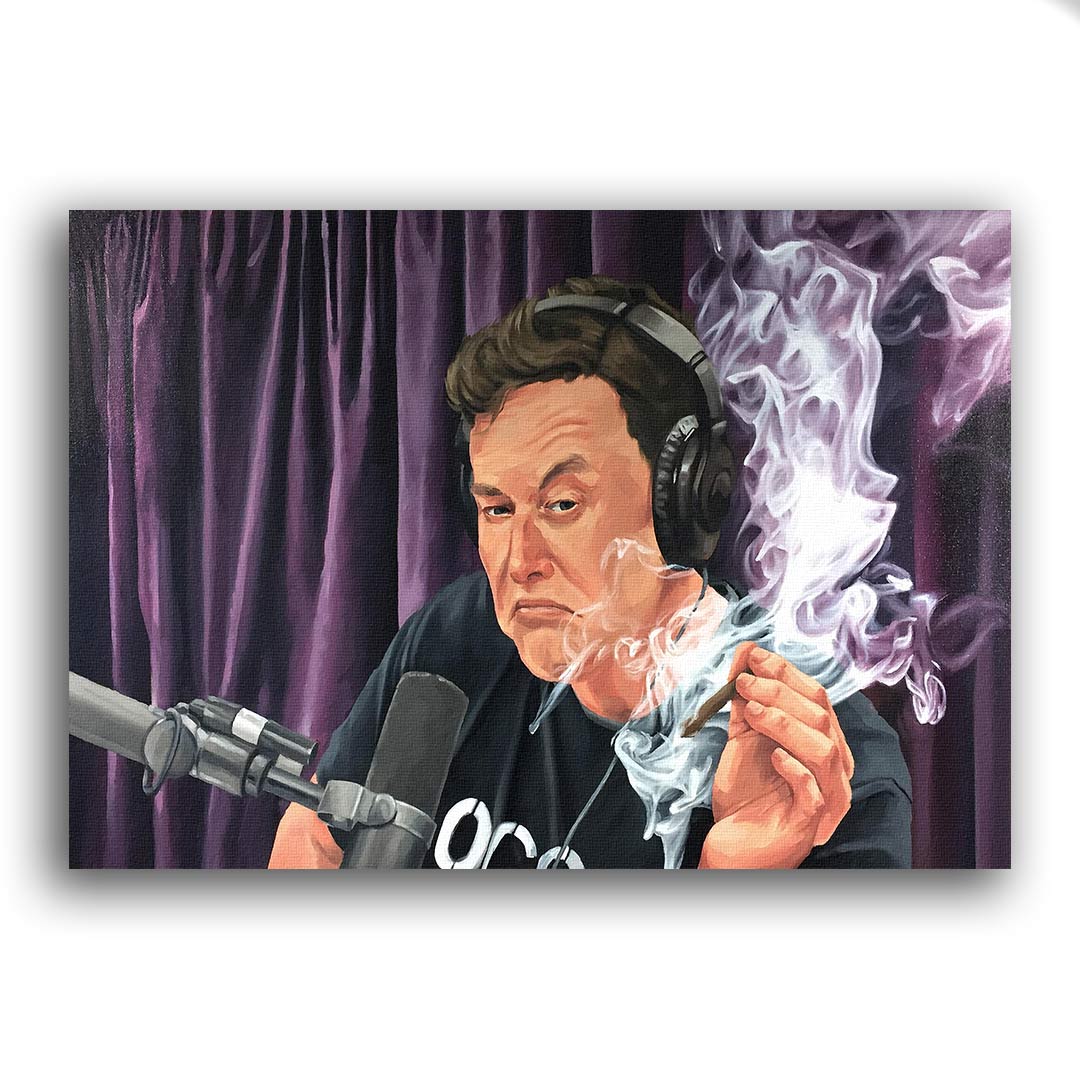 Smoking Elon Musk » Wandbild günstig online bestellen