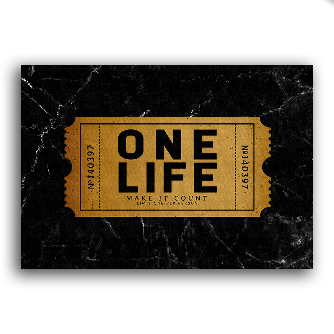 One Life Ticket - Leinwand | Next Level Canvas