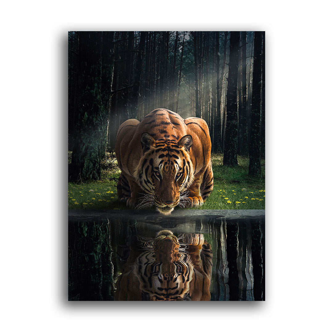 "Tiger Reflection" - Wandbild | Next Level Canvas